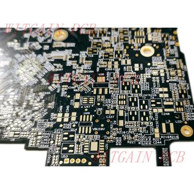 China Via In Pad Treatment 8 Layer PCB Black Solder Mask FR4 TG170 for sale