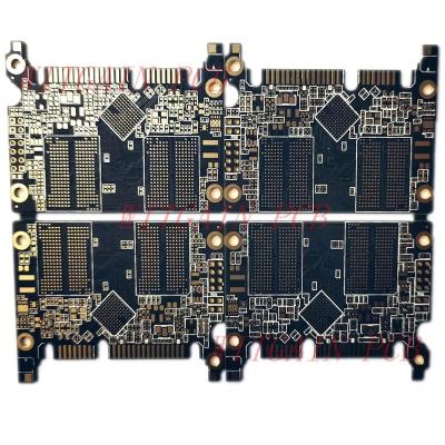 China 6 Layer MSATA Circuit Board PCB Black Solder Mask FR4 TG150 for sale