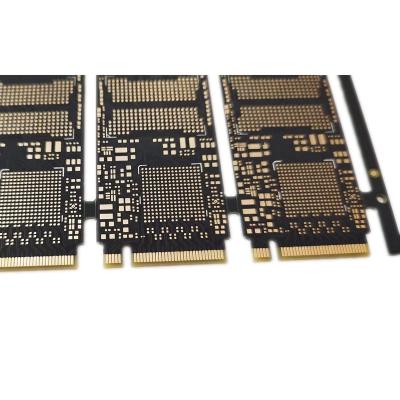 China ENIG Gold Finger FR4 TG150 8 Layer PCB Matte Black Solder Mask Color for sale