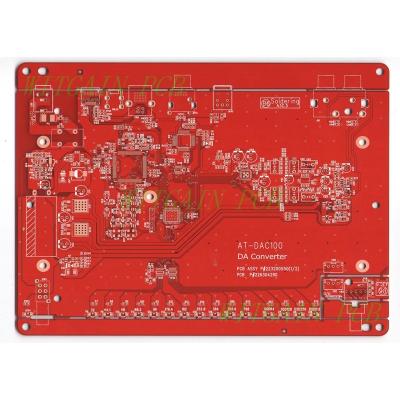 China 94V0 Printed Circuit Boards 4 Layer PCB Red Solder Mask OSP Treatment for sale