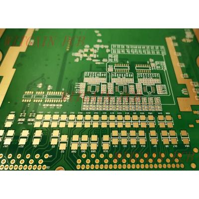 China 18 Layer Printed Circuit Boards LED PCB 3 Mil Trace And Space White Silkscreen for sale