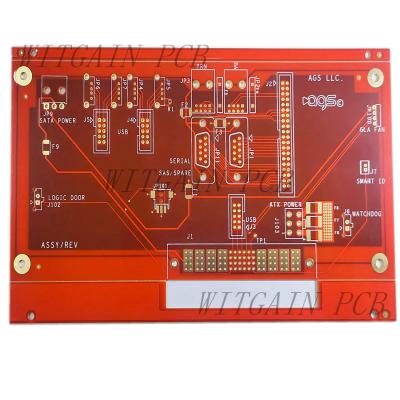 China Red Solder MultiLayer Circuit Board UL 6 Layer Printed Circuit Board 0.3MM Hole for sale