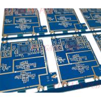 China 4 Layer Printed MultiLayer Circuit Board Blue Solder Mask 18um PTH Thick for sale