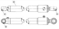 China Belparts Excavator Hydraulic Cylinder E312C 312C Bucket Cylinder Assy 1709834 for sale