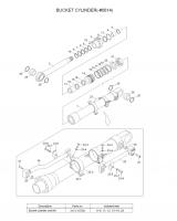 China Excavator Hydraulic Cylinder R210-7 R210LC-7 Bucket Cylinder Assy 31N6-60110 for sale