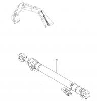 China EX270-5 EX270LC-5 EX280LCH-5 Excavator Hydraulic Boom Arm Bucket Cylinder Assy For Hitachi 9147235 9147237 for sale