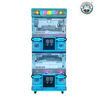 China Double Crane Coin Operated Pink Catch Stuffed Toy Machine Toy Claw Crane Game Machine for sale