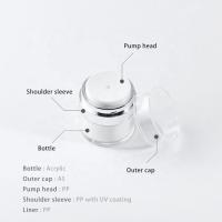 China 100g Empty Lotion Pump Bottles Refillable 50ml Airless Pump Bottle for sale