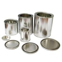 China 150ml Empty Round Metal Paint Tin Cans With Lid for Paint and Candles Packaging for sale