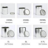 China 150ml Empty Round Metal Paint Tin Cans With Lid for Paint and Candles Packaging for sale