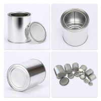 China 1 liter Paint Can With Lever Lid Metal Round Tin Can Packing For Glue And Coating for sale