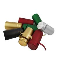 China Champagne Embossed Wine Bottle Shrink Caps Custom Logo Pvc Heat Shrink Capsules for sale
