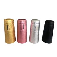China Glass Wine Bottle Shrink Caps Gold Black PVC Shrink Capsules SGS for sale
