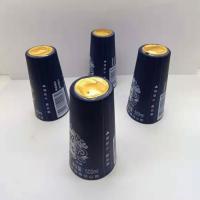 China Tear Stripe 34mm Dia PVC Wine Heat Shrink Capsules For Liquor Bottle for sale