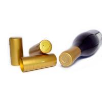 China Heat Shrinkable Pvc Wine Bottle Capsules 65mm Height Gold Color for sale
