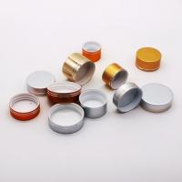 China Screw Top 38mm Plastic Bottle Caps Metal Jar Lids Gold Aluminum Shell  OEM for sale