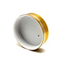 China Aluminum Cream Glass Jar Bottle Cap Wide Mouth 10mm 18mm Height for sale
