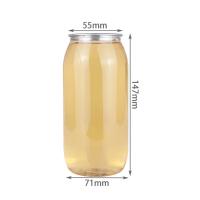 China 600ml PET Clear Plastic Soda Cans Round Disposable Pop Can Impact Resistant for sale