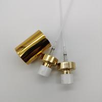China 18mm Crimp Spray Pump Golden Metal Perfume Bottle Spray Pump With Over Cover for sale
