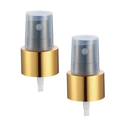 China Plastic Metal Gold 20mm Mist Sprayer Pump For Body Spritzers Lotion Bottles for sale