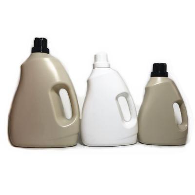 China Colored 3L Empty Blank Detergent Bottle HDPE plastic Washing Liquid Container for sale
