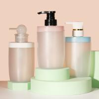 China Cosmetic Frosted Round Empty Lotion Pump Bottles 500 Ml Shampoo Bottle OEM for sale