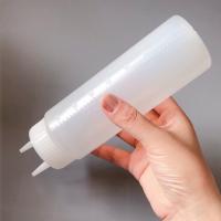 China 3 Holes Nozzles Mayonnaise Plastic Squeeze Bottles 350ml Empty Ketchup Sauce Container for sale
