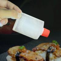 China Small Square 6ml 30ml Plastic Squeeze Bottles Sushi Sauce Dispenser Shatterproof for sale
