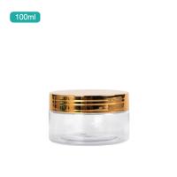 China 250ml Round Plastic Canisters Leakproof SGS PET Cosmetic Cream Jar With Gasket for sale