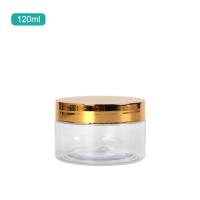 China 250ml Round Plastic Canisters Leakproof SGS PET Cosmetic Cream Jar With Gasket for sale