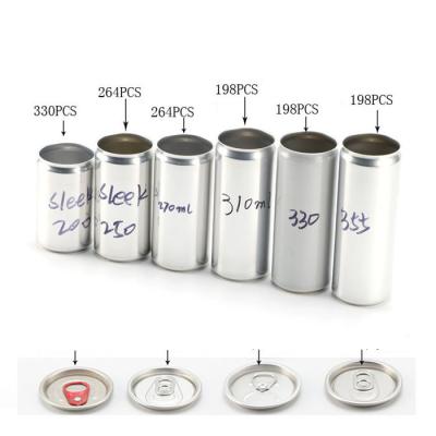 China Sleek 250 Ml Aluminum Beverage Cans Sparkling Water Cans Beer Cans Printing Logo for sale