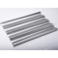 China Foodservice NSF 5 Loaf Glazed Aluminum Baguette Baking Tray French Bread Pan for sale