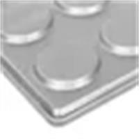 China RK Bakeware China 3 Inch Glazed Aluminumized Steel Hamburger Bun Pan Baking Tray for sale