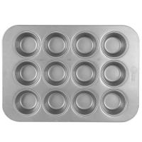China Fluted Glazed Heavy Duty Aluminium Baking Tray 1.5mm Aluminized Steel 12 Compartment for sale