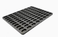 China 64 Cavities Large Aluminium Baking Tray NSF Jelly Bar Nonstick Snack Bar Tray for sale