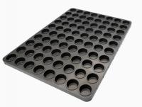 China 64 Cavities Large Aluminium Baking Tray NSF Jelly Bar Nonstick Snack Bar Tray for sale