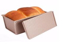 China Foodservice NSF Gold Nonstick Aluminum Loaf Pans Corrugated Loaf Pan Bread Tin for sale