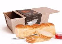 China Foodservice NSF Gold Nonstick Aluminum Loaf Pans Corrugated Loaf Pan Bread Tin for sale