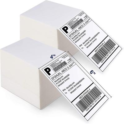 China 500 Roll 100*150 Roll 100*150 Label 4x6 Barcode Printer Thermal Sticker Thermal Label A6 Heat Sensitive Custom Paper A6 Paper Roll for sale