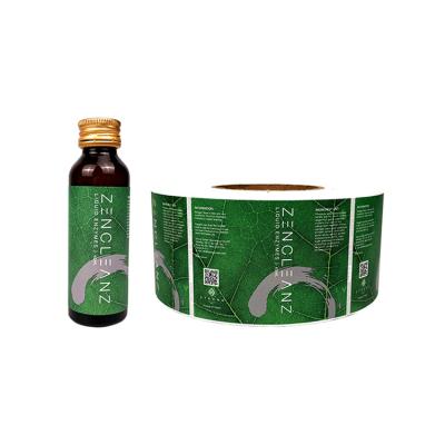 China Waterproof Custom Bottle Labels Spray Small Dropper Essential Oil Medicine Syrup Pill Bottle Labels Stickers for sale