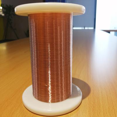 China 155 Degree 0.1mm Self Bonding Polyester Enameled Copper Wire For Voice Coil for sale