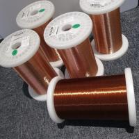 China Hot Air Self Bonding Enameled Round Copper Wire 0.14mm 220C for Transformer Winding for sale