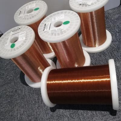 China Hot Air Self Bonding Enameled Round Copper Wire 0.14mm 220C for Transformer Winding for sale