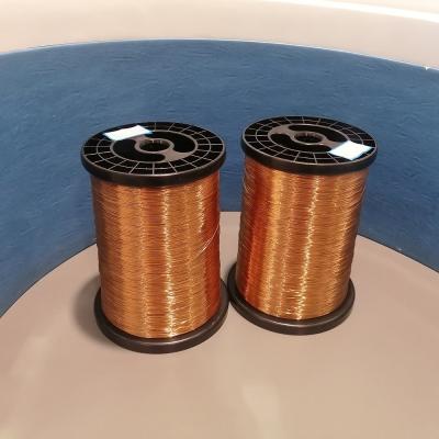 China Self Adhesive Enameled Copper Winding Wire 41AWG 0.07mm Hot Wind Thick Film 180 Thermal Rating for sale
