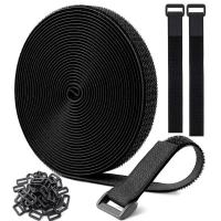 China Plastic Buckle 50mm Hook And Loop Cable Tie One Piece Sustainable Hook And Loop Wire Wrap for sale