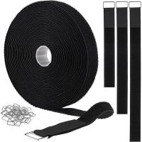 China Nylon Hook And Loop Cable Tie Iron Buckle Adhesive Binding Strap Customization for sale