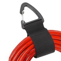 China Black Triangular Hook And Loop Cable Tie Lightweight Cable Organizer Tape for sale