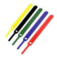 China Needle Shaped Back To Back Hook And Loop Customized Cable Organizer Tape Single Sided for sale