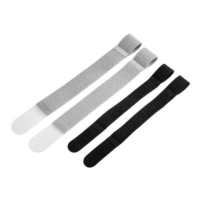 China Black Back To Back Hook And Loop P Shaped Hook And Loop Tape For Data Cable And Computer Cable for sale