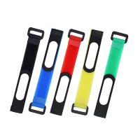 China Writable Hook And Loop Cable Tie 15mm Nylon Cable Management Straps Pressure Sensitive for sale